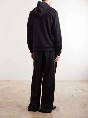 Gucci Zip-up Hoodie With Webbing Trim