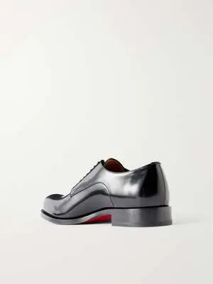 CHRISTIAN LOUBOUTIN Moustachou Leather Oxford Shoes
