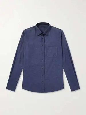 Sease Cotton-flannel Shirt - Blue