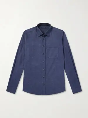 Sease Cotton-flannel Shirt - Blue