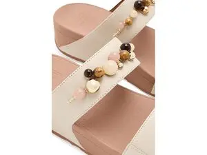 Fitflop Lulu Beaded Slide Sandals - Beige