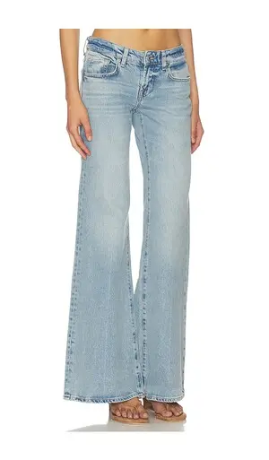 7 For All Mankind Low Flare Jean In Blue