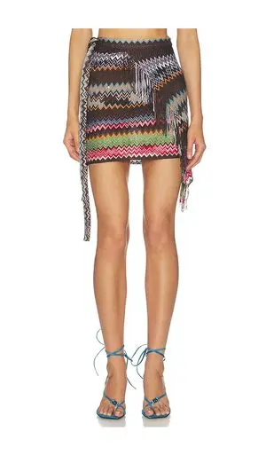 Missoni Pareo Skirt In Multi - Black Multi