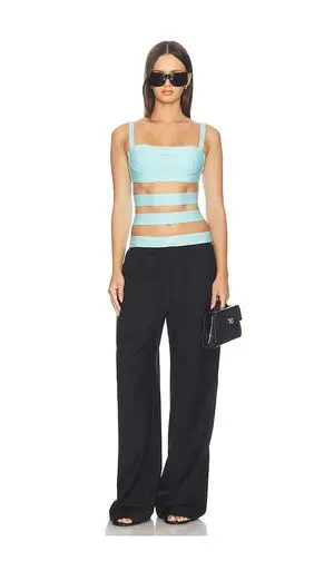 NIIHAI Sneak Bandage Top In Baby Blue