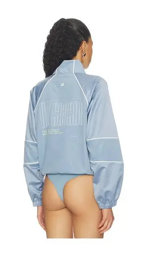 OFF SEASON Collared Quarter-zip Bodysuit
