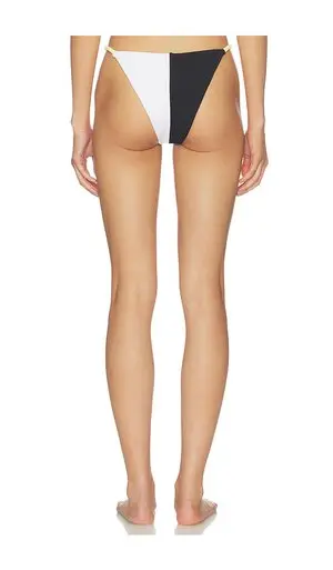 NAU BIKINIS Bahia Colorblock Bikini Bottom In Black & White