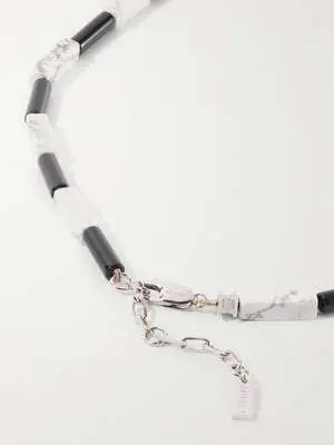 Celine Triomphe -tone, Onyx And Howlite Necklace