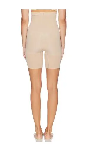 Spanx Sculpt Gofigure High Waist Mid Thigh Short In Cream