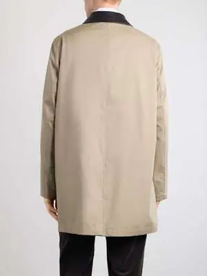 Burberry Leather-trimmed Cotton-gabardine Trench Coat - Beige