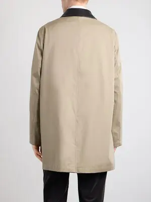 Burberry Leather-trimmed Cotton Gabardine Trench Coat