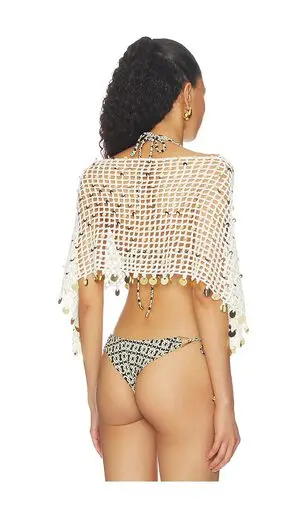 Superdown Maris Crochet Poncho With Embellishments
