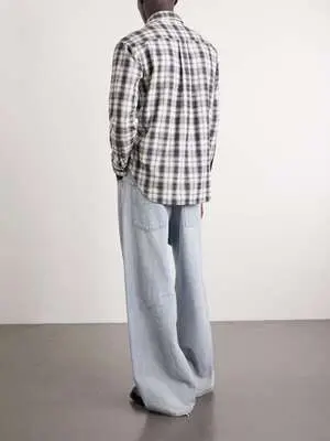 Balenciaga Regular Fit Checked Cotton Shirt