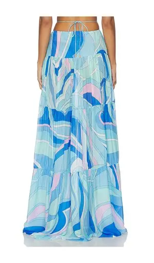 CIN CIN Song Orchid Maxi Skirt In Blue