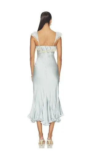 Lpa Addison Midi Dress In Blue