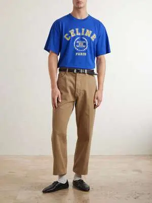 Celine Logo-print Cotton-jersey T-shirt