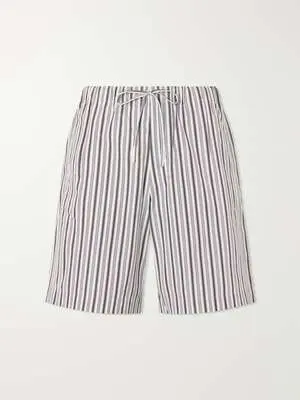 Dries Van Noten Piperi Straight-leg Striped Cotton Shorts
