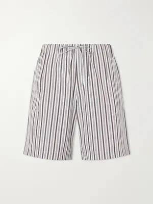 Dries Van Noten Piperi Striped Cotton Shorts - White