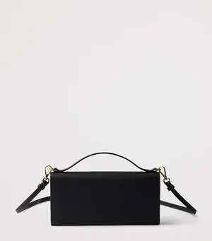Prada Saffiano Leather Wallet With Shoulder Strap