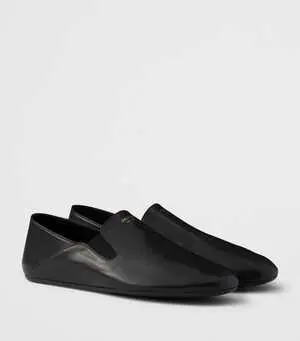 Prada Leather Logo Loafers