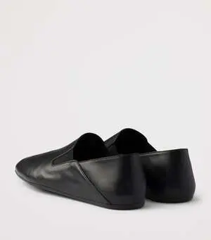 Prada Leather Logo Loafers
