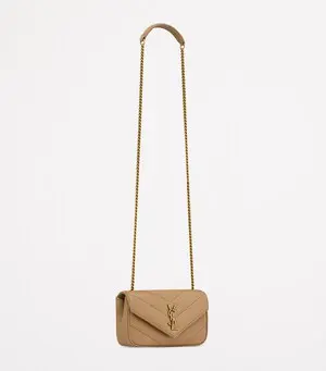 Saint Laurent Mini Loulou Shoulder Bag - Brown