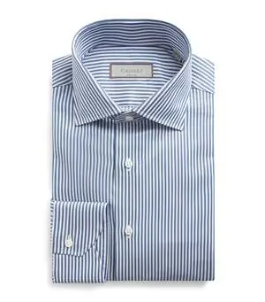 Canali Cotton Bengal Stripe Shirt - Grey