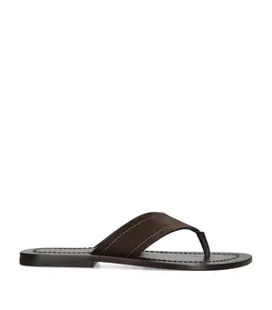 THE ROW Dan Leather Flip Flops