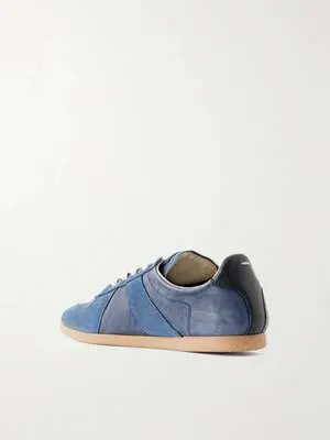MAISON MARGIELA Replica Suede-trimmed Leather Sneakers