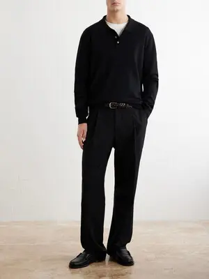 A.p.c. Riou Virgin Wool Polo Shirt