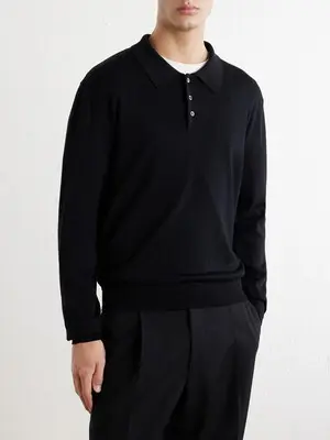 A.p.c. Riou Virgin Wool Polo Shirt