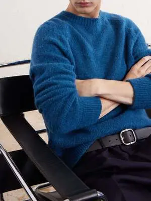 Dries Van Noten Brushed Alpaca-blend Sweater