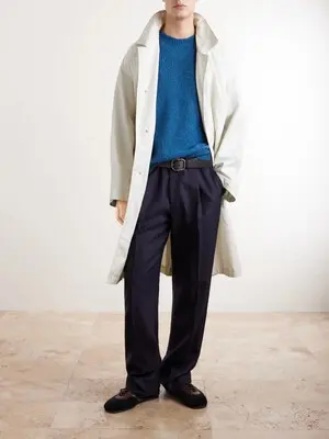 Dries Van Noten Brushed Alpaca-blend Sweater - Blue