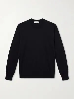 Dries Van Noten Merino Wool Crewneck Sweater - Black