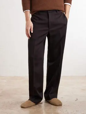 Barena Venezia Straight-leg Wool Gabardine Trousers