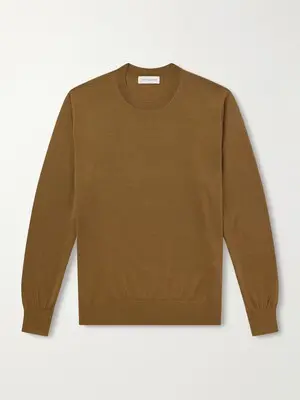 Dries Van Noten Merino Wool Crewneck Sweater - Brown