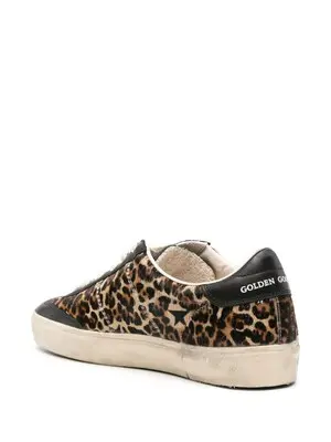 GOLDEN GOOSE Soul-star Leather Sneakers With Animalier Finish