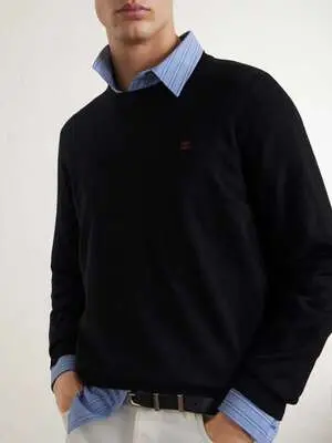 Celine Triomphe-embroidered Wool Sweater