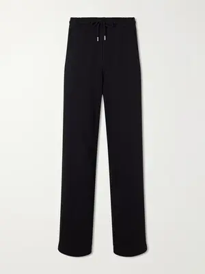 Dries Van Noten Hamer Straight-leg Cotton-jersey Sweatpants - Black