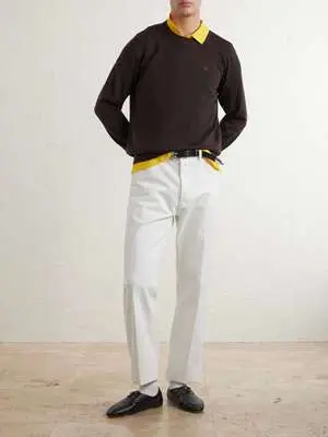 Celine Triomphe-embroidered Wool Sweater