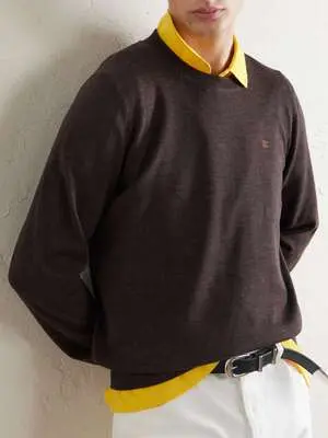 Celine Triomphe-embroidered Wool Sweater
