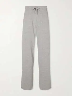Dries Van Noten Hamer Straight-leg Cotton-jersey Sweatpants - Gray