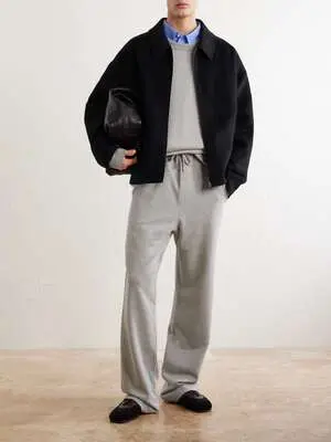 Dries Van Noten Hamer Straight-leg Cotton-jersey Sweatpants