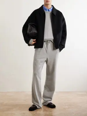 Dries Van Noten Hamer Straight-leg Cotton-jersey Sweatpants