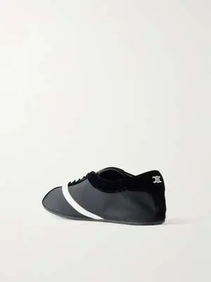 Celine Leather-trimmed Grosgrain Sneakers