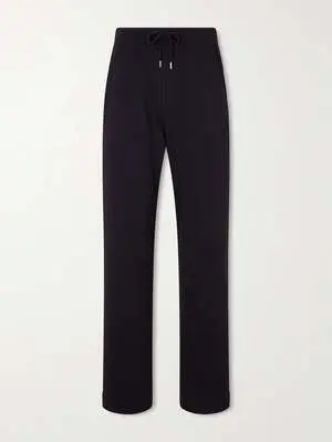Dries Van Noten Hamer Straight-leg Cotton-jersey Sweatpants - Navy