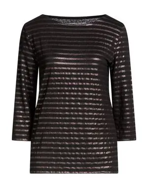 Majestic Filatures T-shirt Size Linen, Elastane - Black