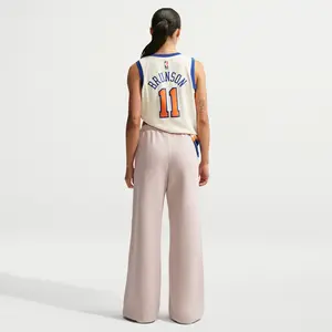 Nike Studio Fleece Medium Weight Mid-rise Wide-leg Pants - Brown
