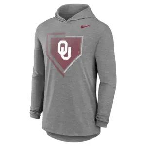 Nike College Long-sleeve Hooded Baseball T-shirt - Grey