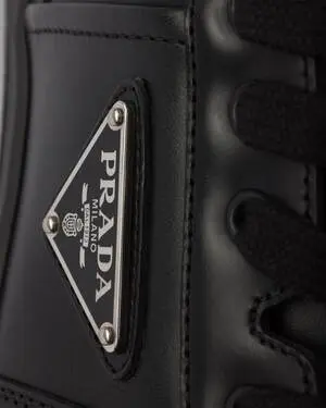 Prada Downtown Leather Sneakers