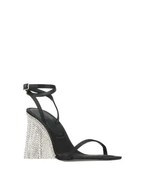 KATE CATE® Embellished Satin Ankle Strap Sandals
